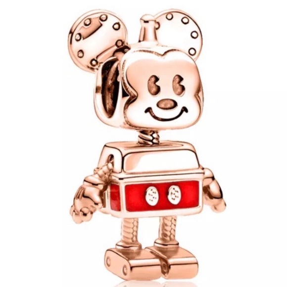 Jewelry | Rose Gold Disney Mickey Mouse Bot Robot Charm | Poshmark